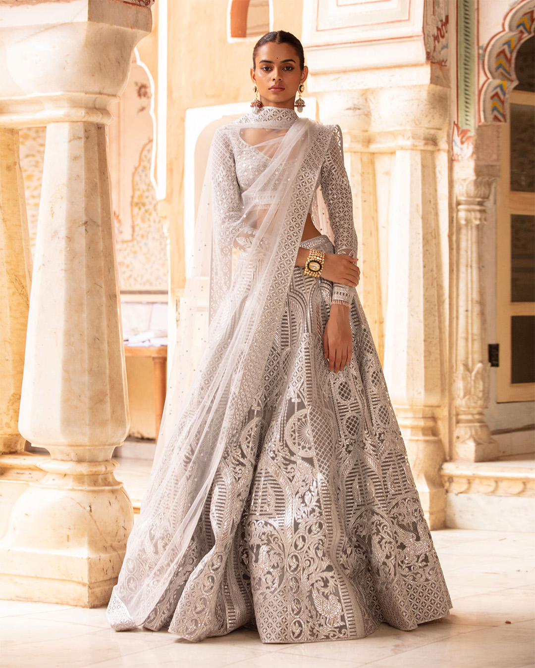 Silver Bridal Lehengas for Wedding | Designer Collection
